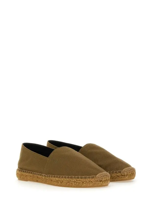 Saint Laurent Espadrilles In Gabardine - Green