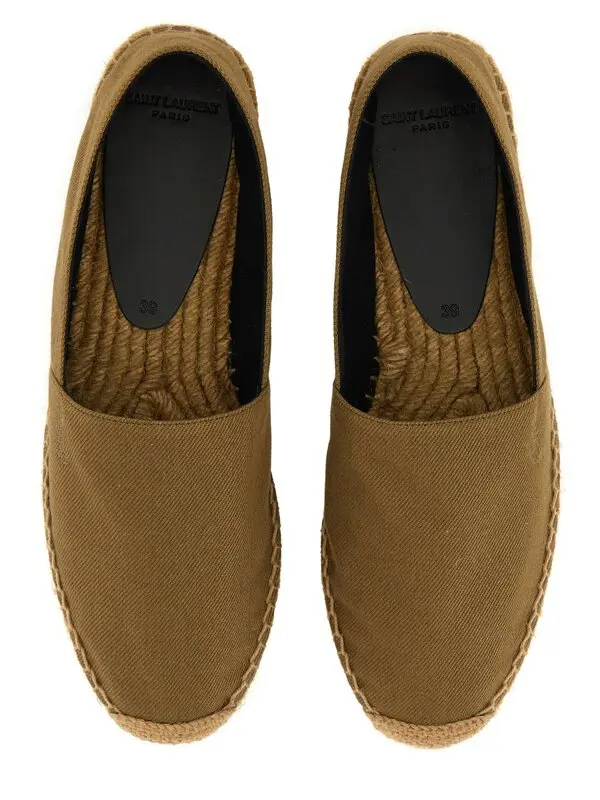 Saint Laurent Espadrilles In Gabardine - Green