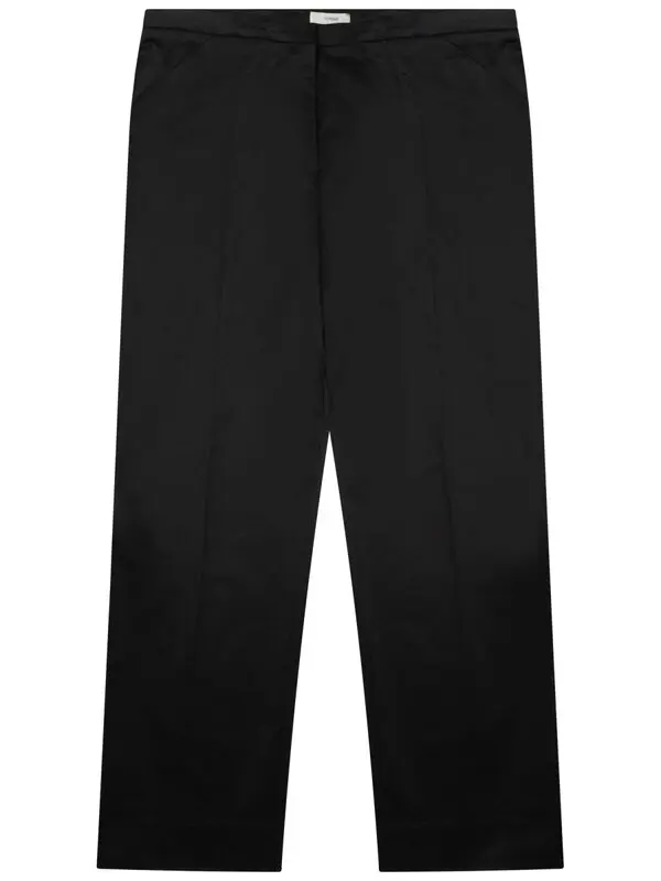 TOTEME Cropped Straight Pants - Black