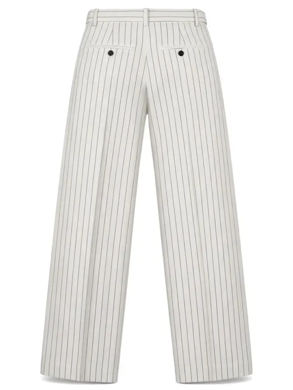 Sacai Pinstriped Tailored Wide-leg Pants