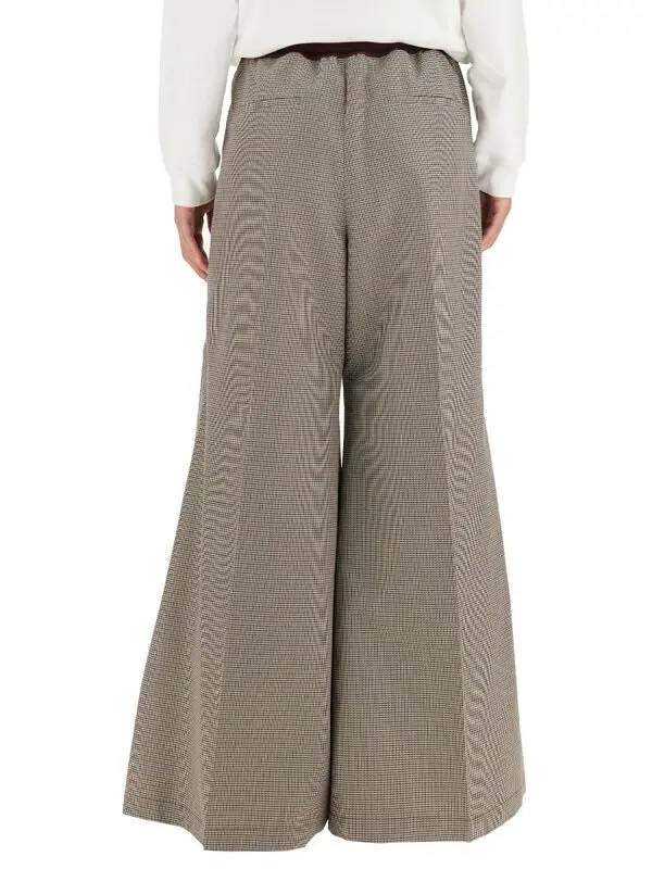 Marni Checked Wool Blend Trousers - Multicolor