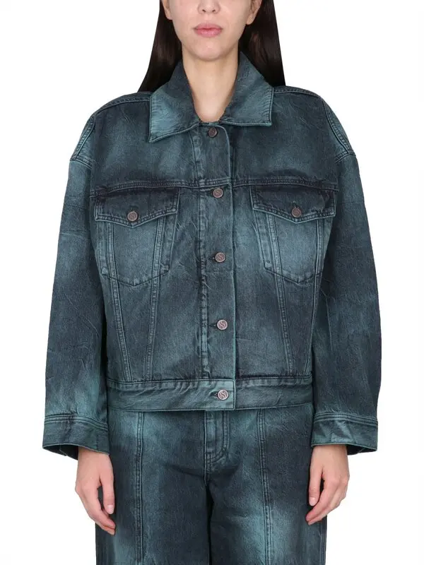 Stella McCartney Tie Dye Denim Jacket - Blue