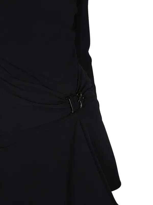 Dsquared2 Statement Dress With Drape Detail - Black