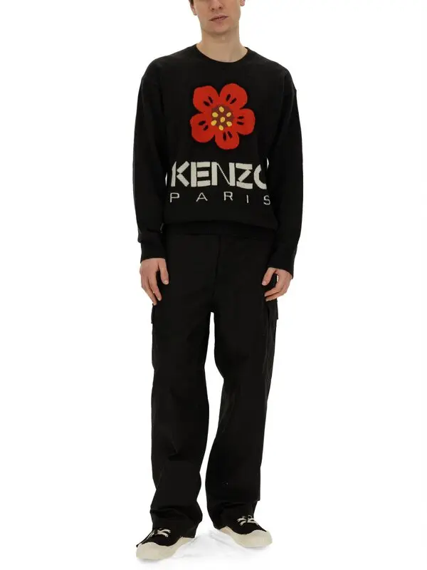 Kenzo Boke Flower Embroidered Wool Jersey