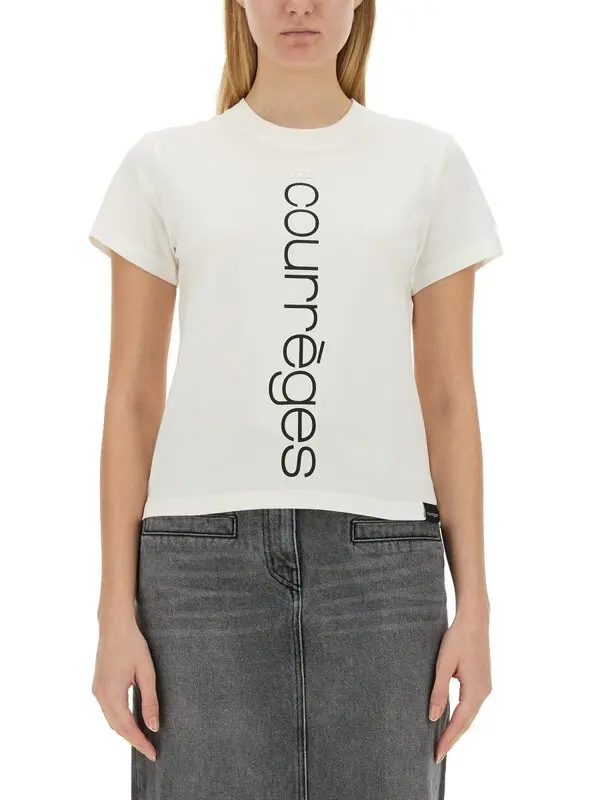 COURREGES Logo T-shirt - White