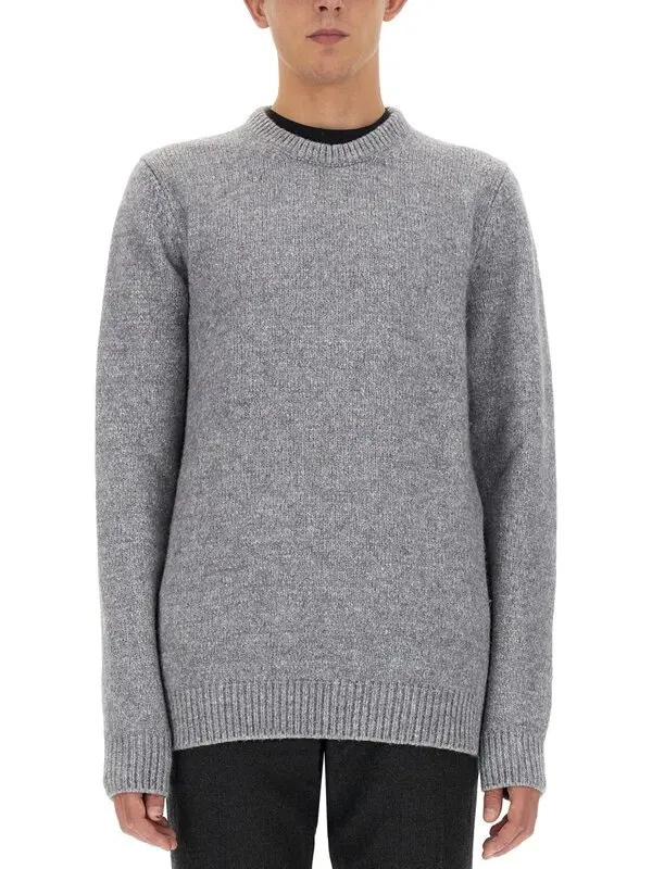 Dolce & Gabbana Jersey With Logo Plaque - Gray