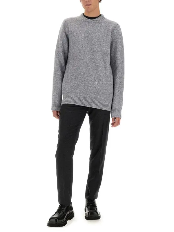 Dolce & Gabbana Jersey With Logo Plaque - Gray