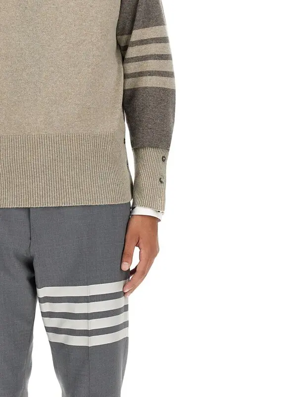 Thom Browne 4-bar Cashmere Pullover - Cream