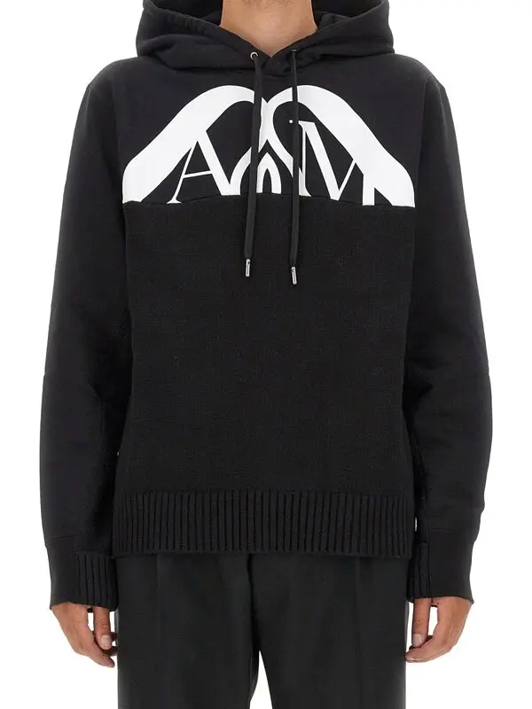 Alexander McQueen Logo Print Oversized Hoodie