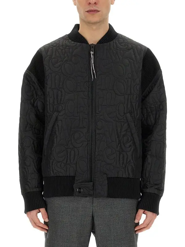 VIVIENNE WESTWOOD Quilted Logo Bomber Jacket - Black