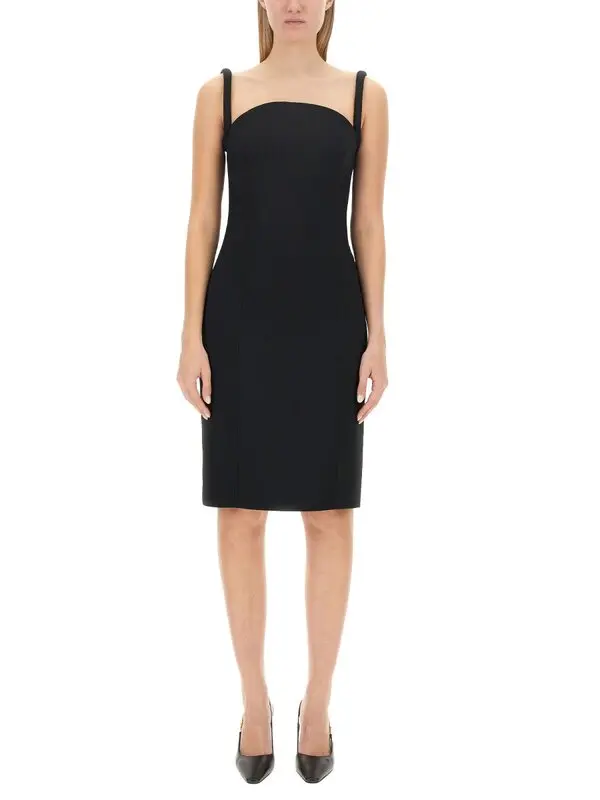 Versace Rolled Midi Dress - Black