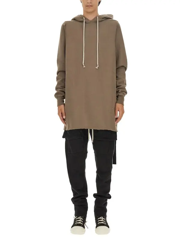 Rick Owens Oversized Cotton Hoodie - Cream