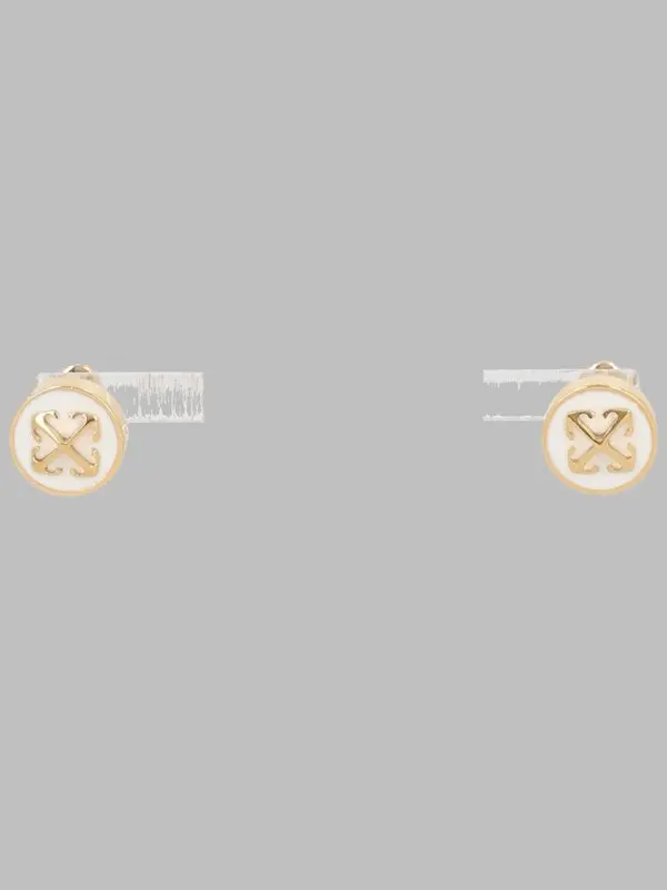 Off-White Clat Motif Earrings - Gold