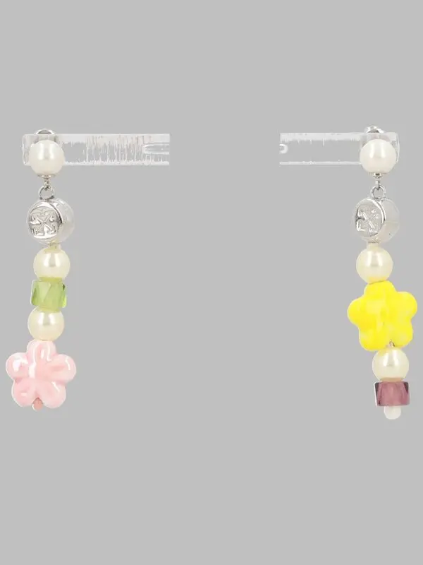 Off-White Dangle Earrings - Silver