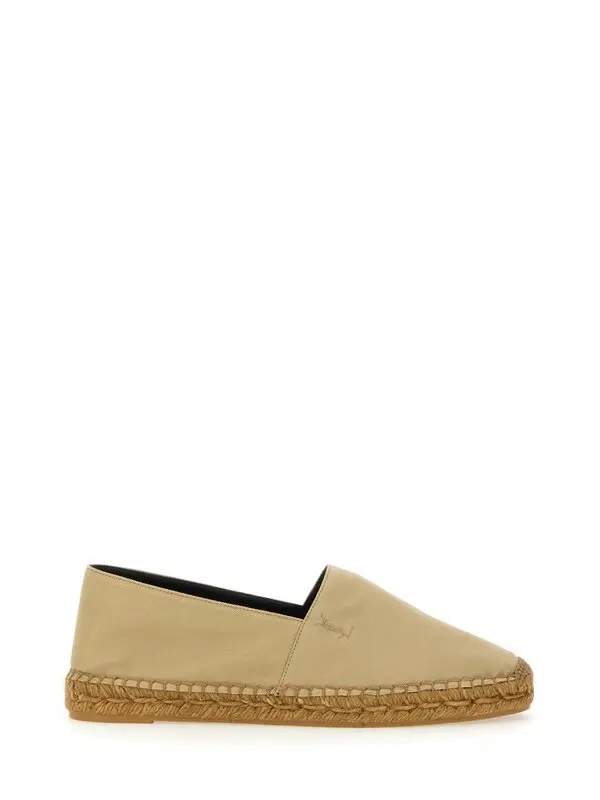 Saint Laurent Espadrille In Gabardine - Cream