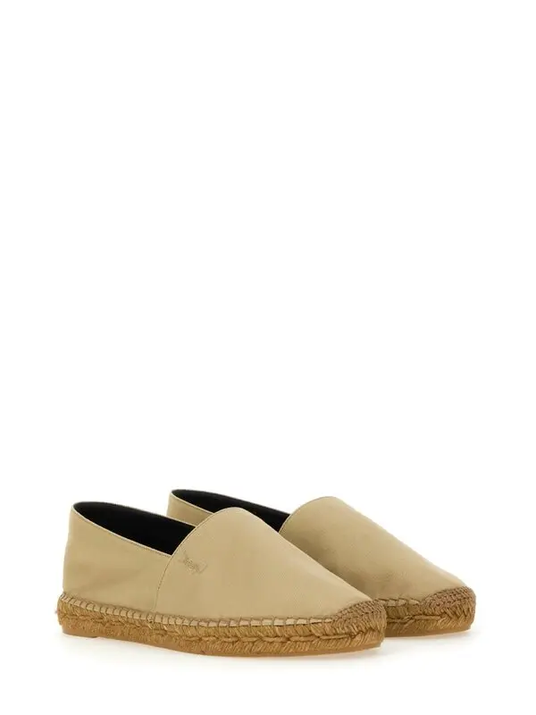 Saint Laurent Espadrille In Gabardine - Cream