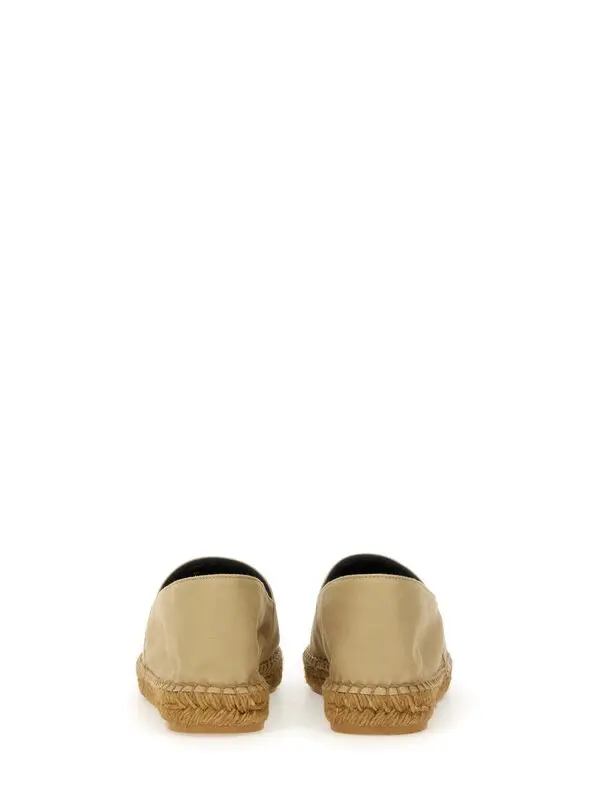 Saint Laurent Espadrille In Gabardine - Cream