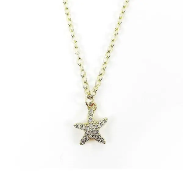 RACHEL NATHAN Pavé Starfish Necklace