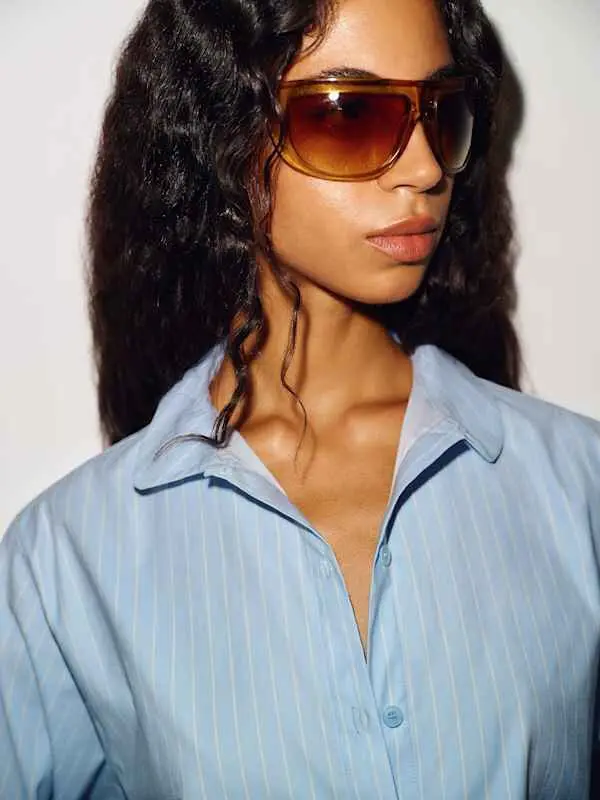 REFORMATION Orson Shirt Striped Long Sleeve Collared Button-up