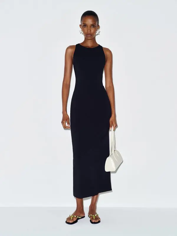 REFORMATION Teddi Knit Dress - Black