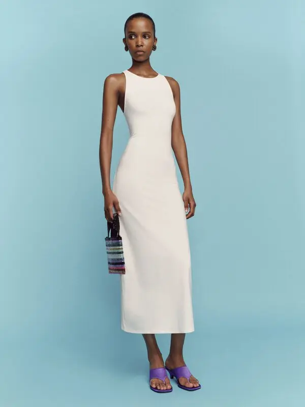 REFORMATION Teddi Knit Dress - Ivory