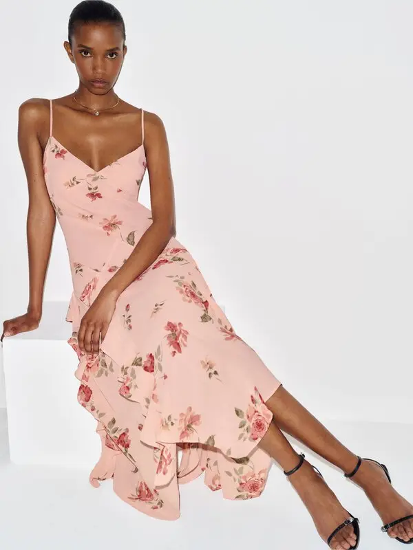REFORMATION Allissa Dress - Pink