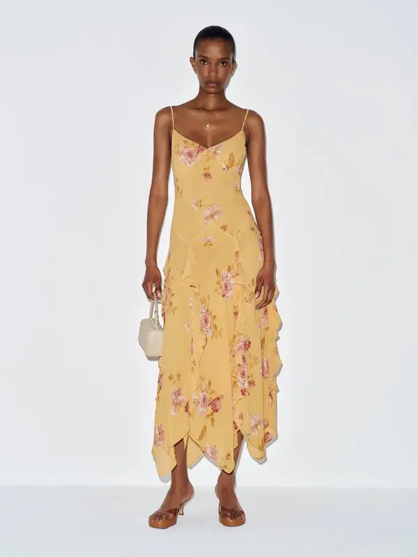REFORMATION Allissa Dress - Yellow