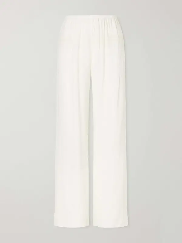 AWAY THAT DAY St Barts Gathered Crepon Wide-leg Pants
