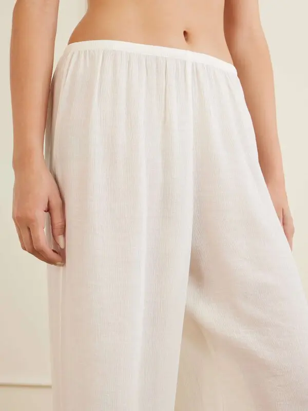 AWAY THAT DAY St Barts Gathered Crepon Wide-leg Pants