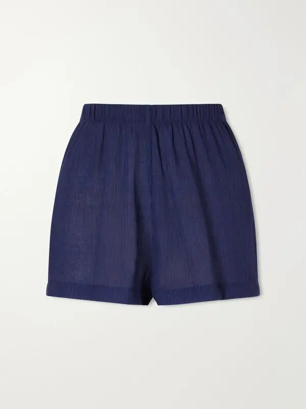 AWAY THAT DAY Maldives Gauze Mini Shorts - Blue