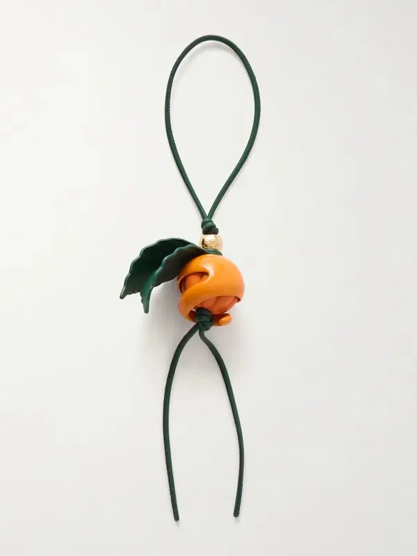 Loewe Peeling Leather Charm - Orange