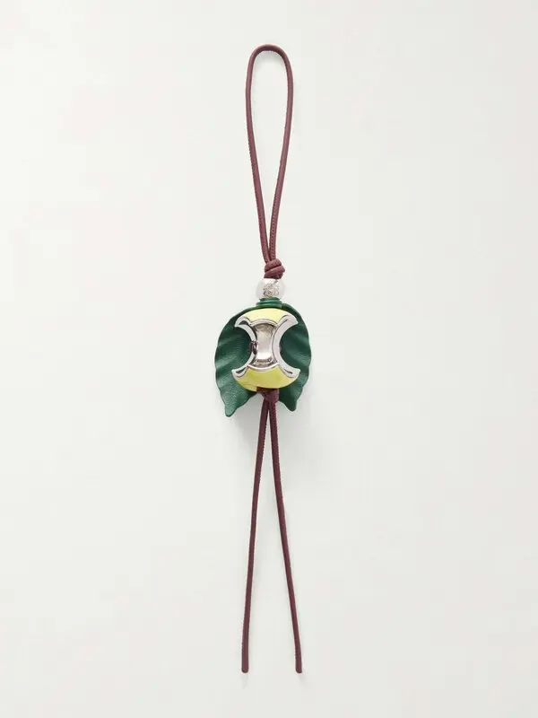 Loewe Apple Charm Leather And Silver-tone Bag Charm