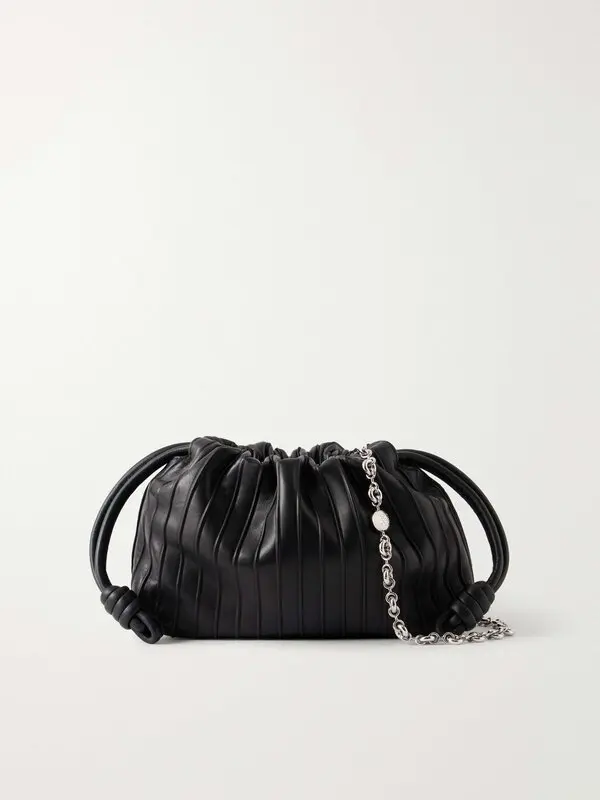 Loewe Flamenco Pleated Leather Shoulder Bag