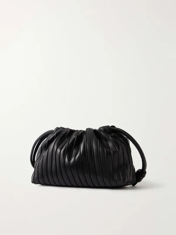 Loewe Flamenco Pleated Leather Shoulder Bag