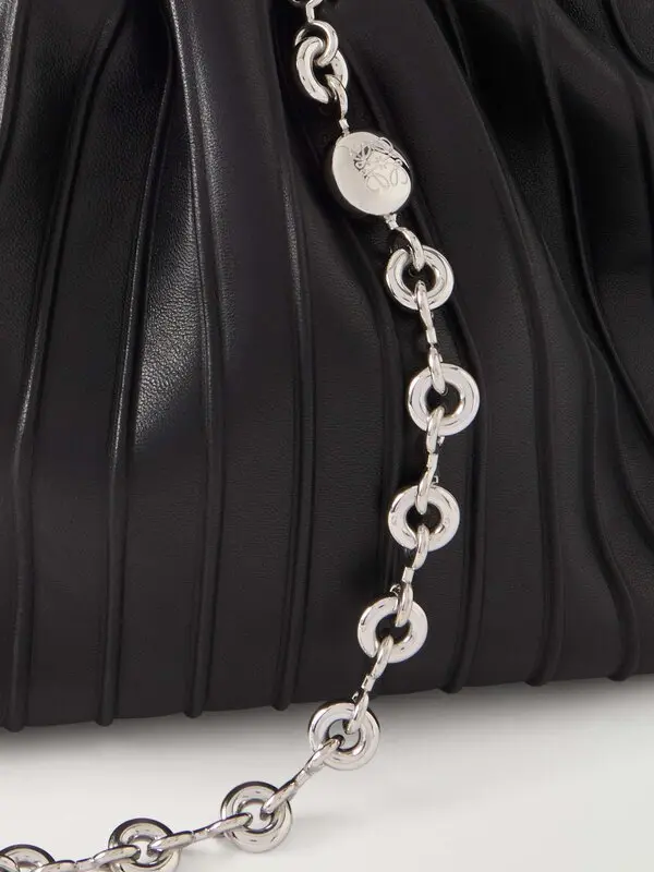 Loewe Flamenco Pleated Leather Shoulder Bag