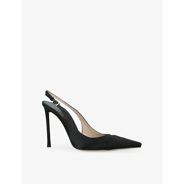 TOM FORD Slingback 105 Crystal Satin Pumps - Black