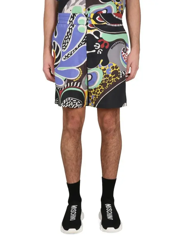 Moschino Psychedelic Print Bermuda Shorts - Multicolor