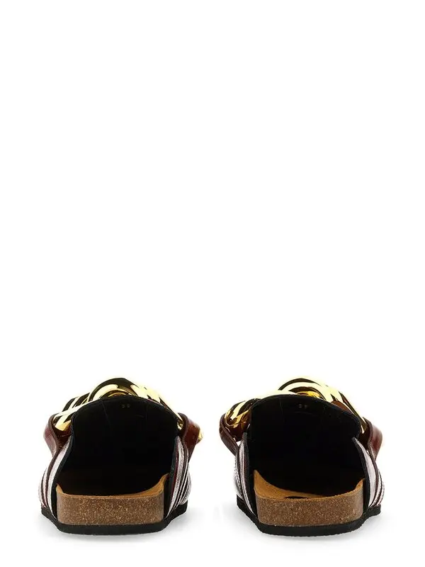JW Anderson Chain Detail Mules - Brown