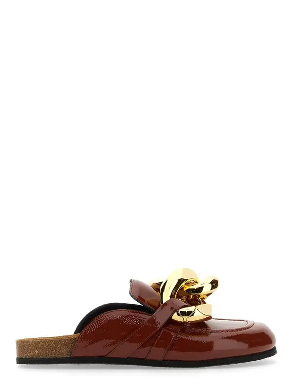 JW Anderson Chain Detail Mules - Brown