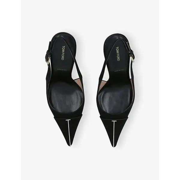 TOM FORD Slingback 105 Crystal Satin Pumps