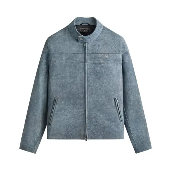 Kith Washed Suede Rossi Moto Jacket 'torpedo