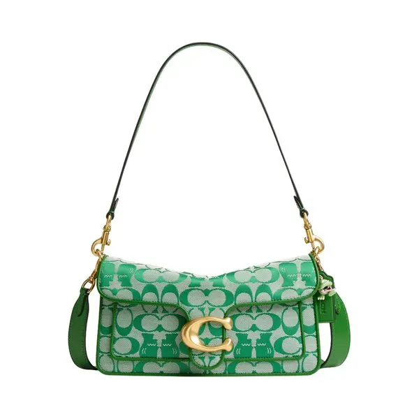 BRAIN DEAD X Coach Signature Jacquard Soft Tabby Shoulder Bag 26 - Green