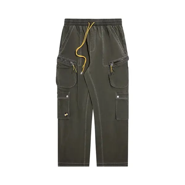 DIET STARTS MONDAY Contrast Cargo Pants 'olive - Green