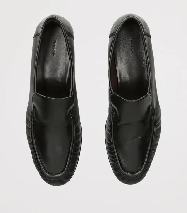 THE ROW Soft Moccasin Two Leather Loafers