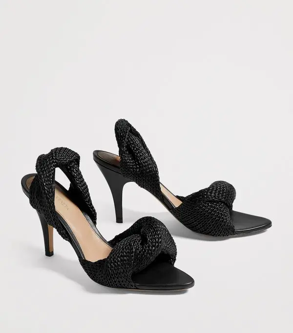 Bottega Veneta Lambskin Woven Grace Slingback Sandals