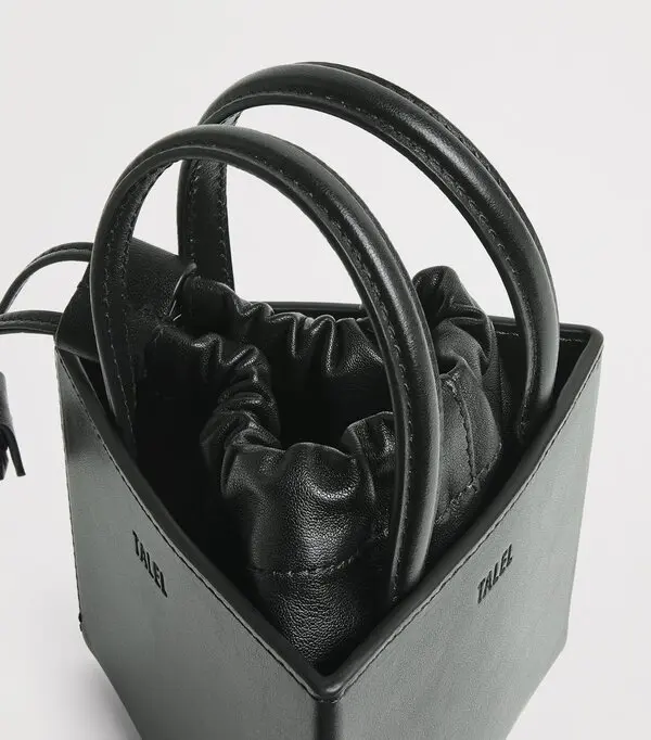 TALEL PARIS Leather Triangle Top Handle Bag