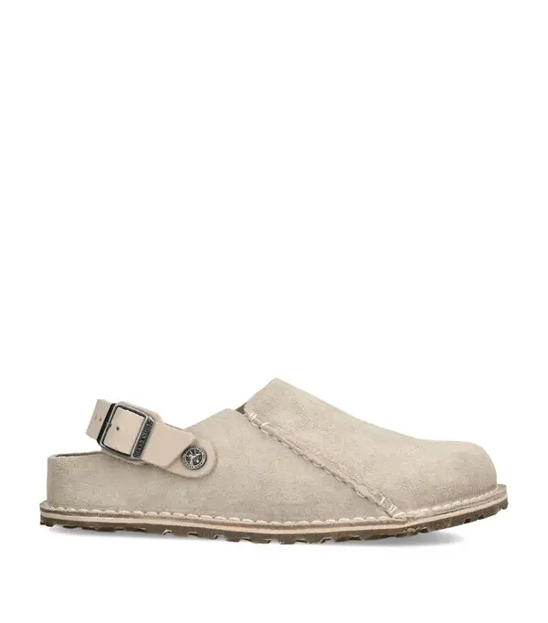 BIRKENSTOCK Suede Lutry Clogs - White
