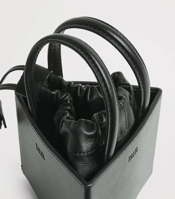 TALEL PARIS Leather Triangle Top Handle Bag