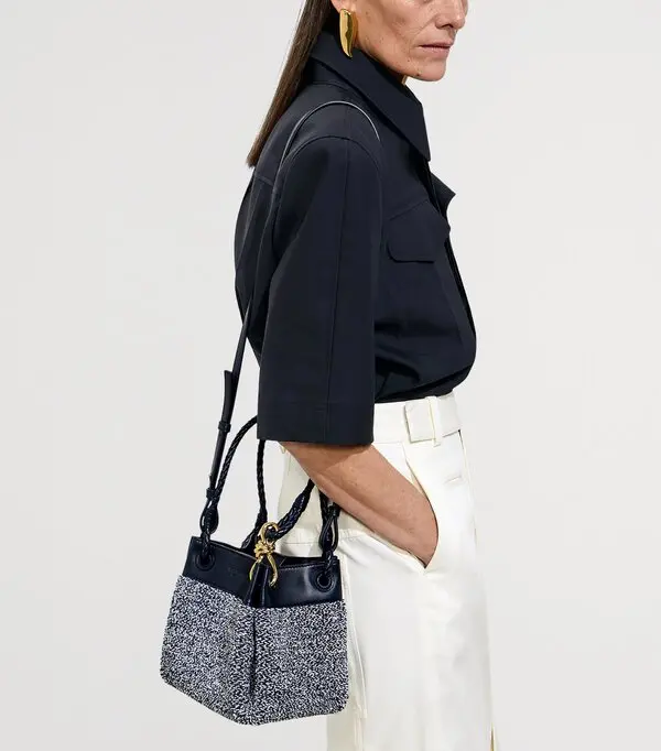 Bottega Veneta Raffia Parachute Shoulder Bag