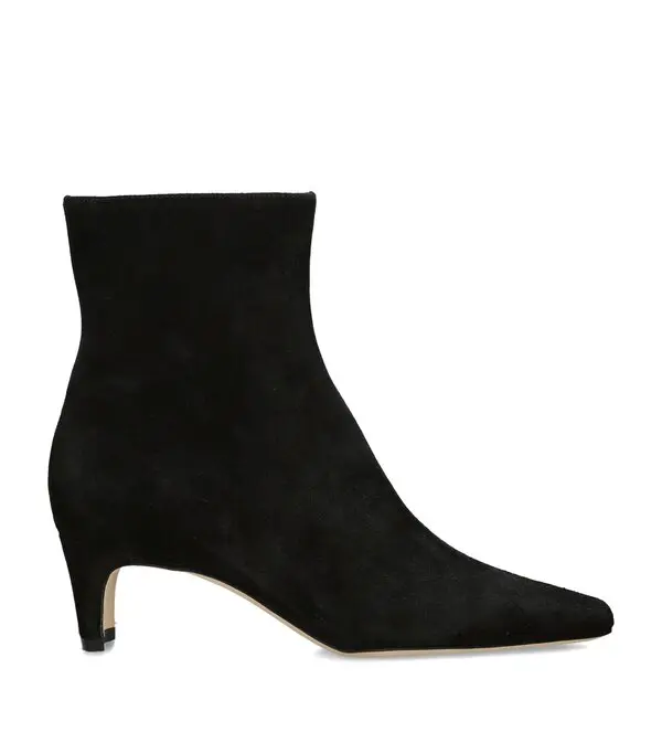 Staud Suede Wally Heeled Ankle Boots